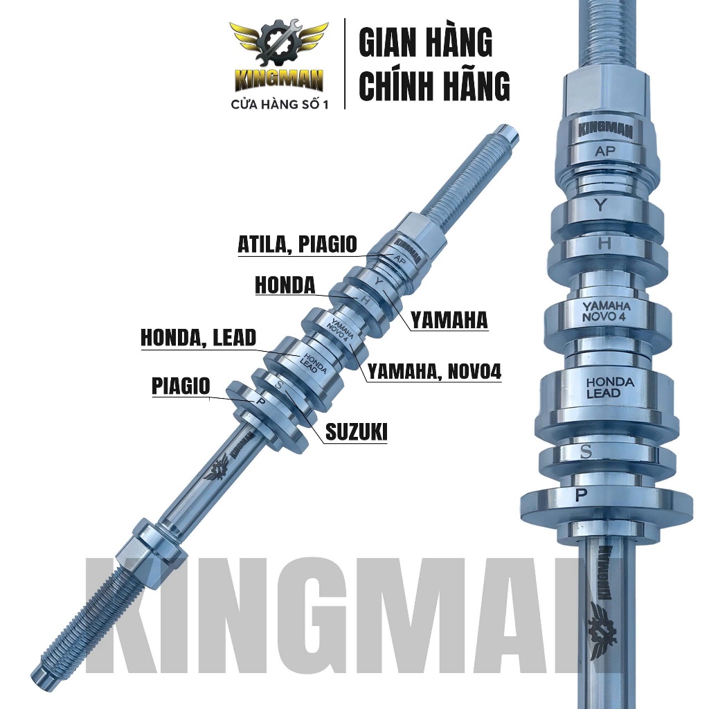 Vam bát phốt ( cảo chén cổ) chính hãng KINGMAN đầy đủ 7 bát dùng cho ...
