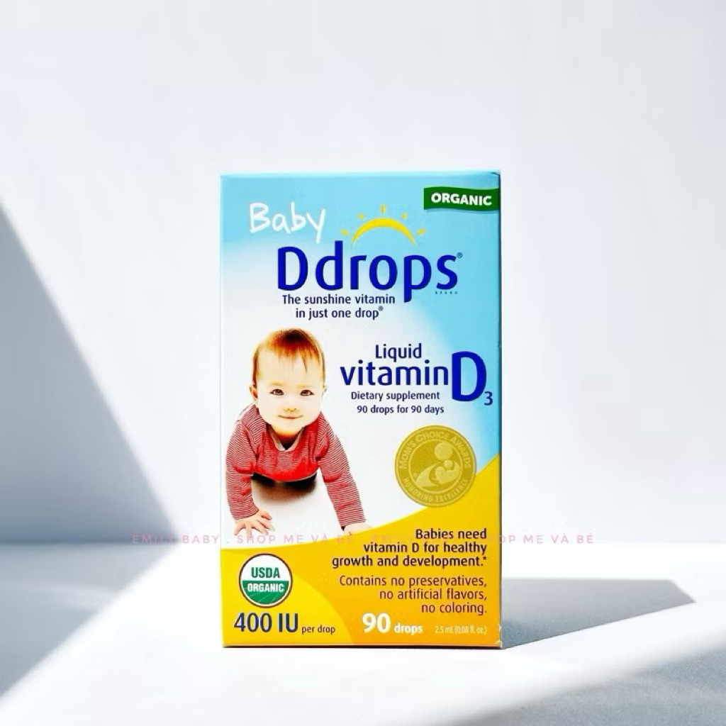 Vitamin D3 Baby Ddrops Mỹ cho bé 0-2 tuổi | Shopee Việt Nam