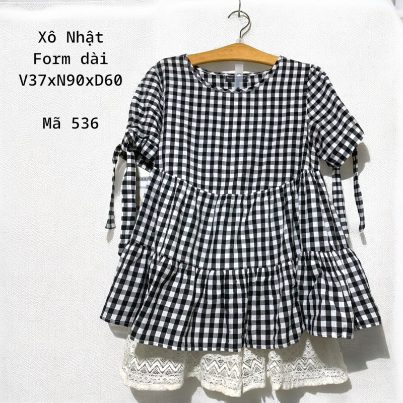 [2hand NHẬT], Áo babydoll, croptop, kẻ caro...xô musline, xô thô, xô ...