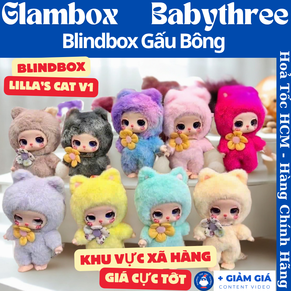 Babythree gấu bông blindbox Lilla's Version 1/4 , Billie V3 , Tyke 12 ...