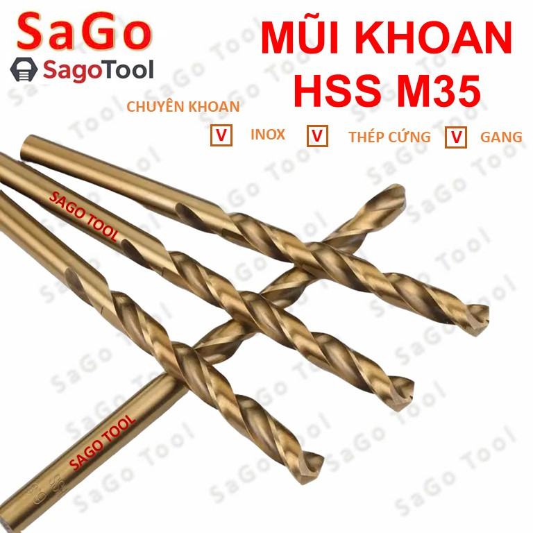 Mũi Khoan Inox M35 Cobalt HSS Phi 2 - 5mm | Dùng Cho SUS304, Thép Cứng | Shopee Việt Nam