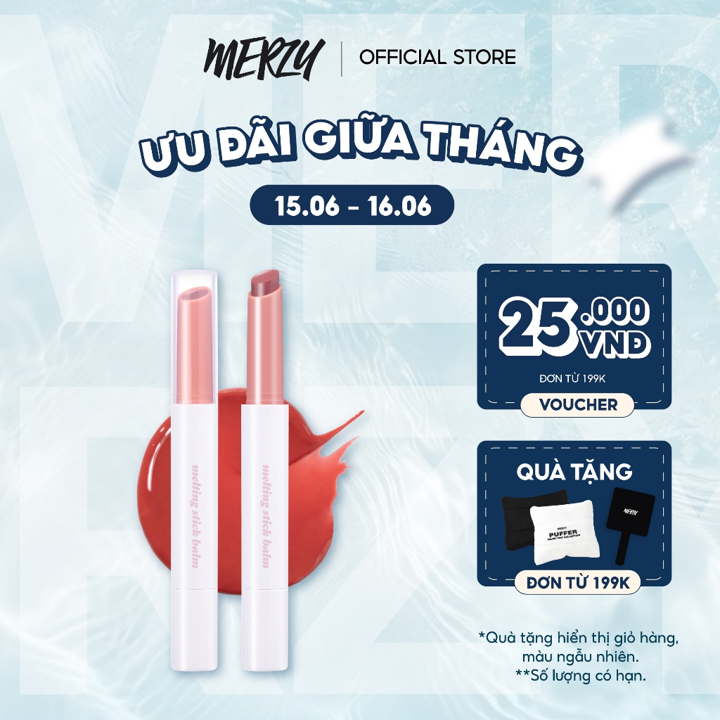 Son Dưỡng Có Màu, Ẩm Mịn, Căng Bóng Môi Merzy More Shine Melting Stick ...