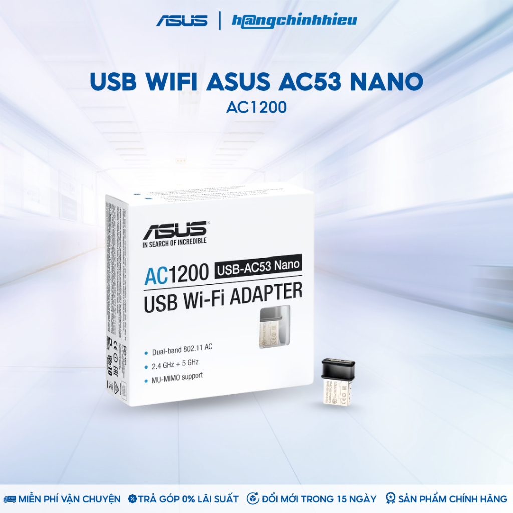 USB Wifi Asus AC53 Nano băng tầng kép AC1200 | Shopee Việt Nam