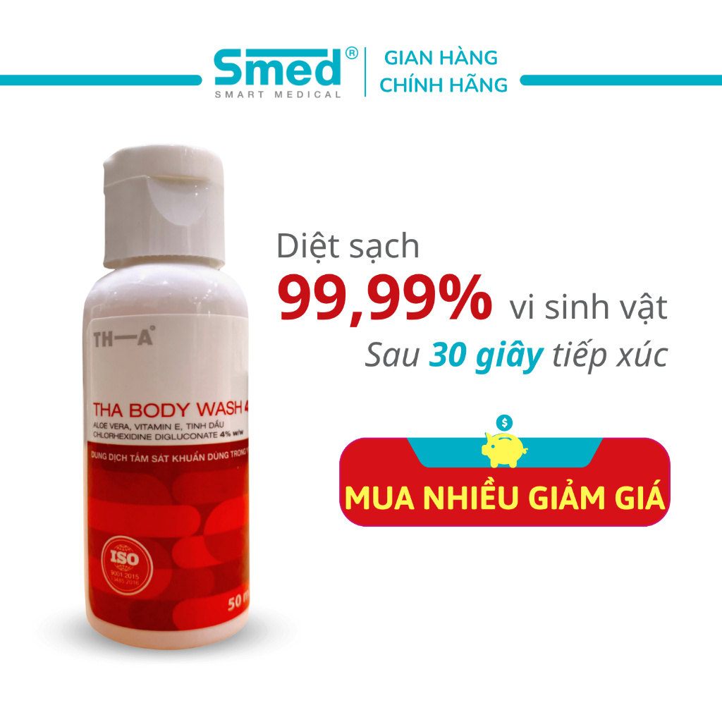 Dung dịch tắm sát khuẩn trước phẫu thuật THA BODY WASH 4 hỗ trợ làm ...