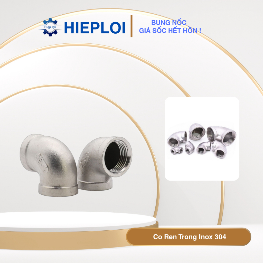 [Rẻ Vô Địch] Co Ren Trong Inox 304 - Cút Nối 90° Ren Trong, Chất Liệu ...