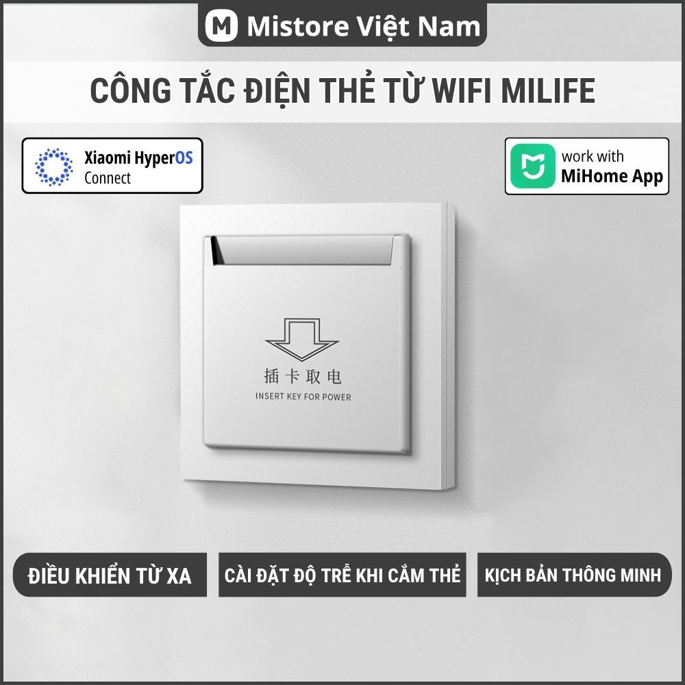 Công tắc điện thẻ từ wifi miLife 20A kết nối app mihome | Shopee Việt Nam