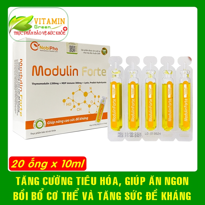 Modulin Forte giúp ăn ngon tăng sức đề kháng cải thiện tiêu hóa (hộp 20 ...