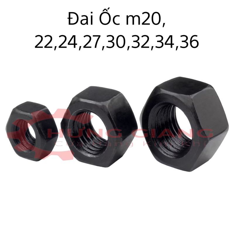 Đai Ốc Thép Đen Chịu Lực Tốt M20 M22 M24 M27 M30 M32 M34 | Shopee Việt Nam