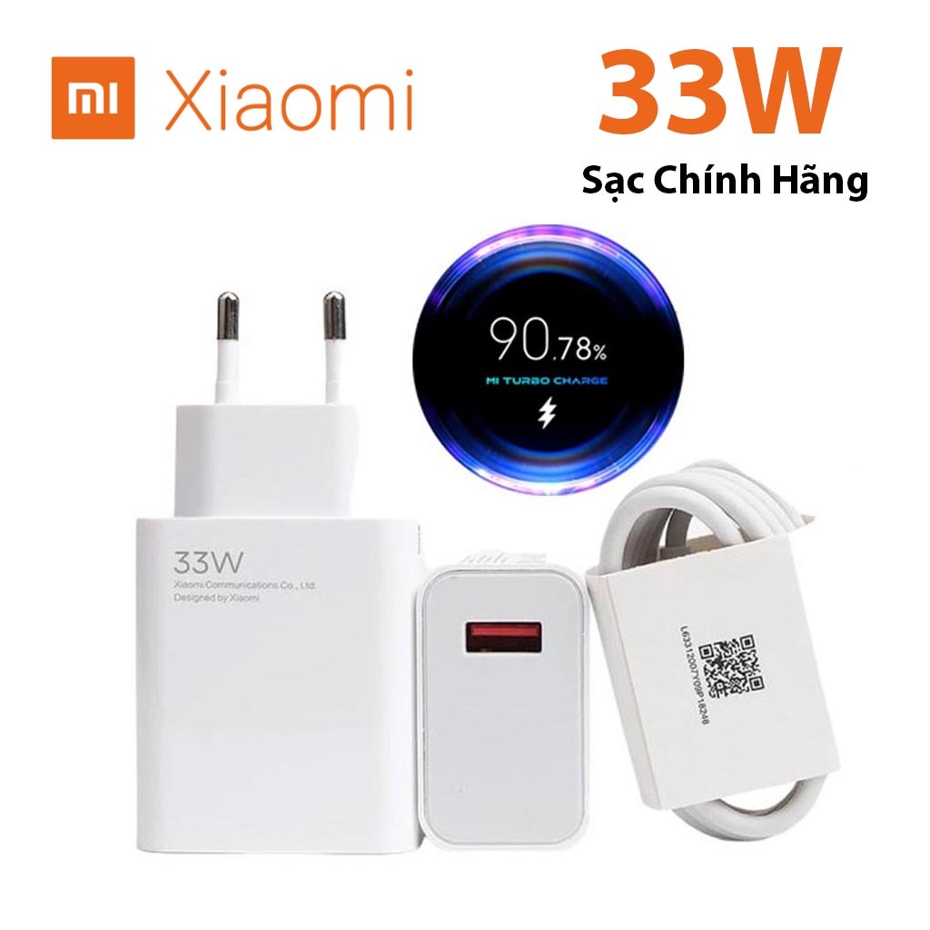 Bộ sạc Xiaomi 33w Chính hãng Củ sạc nhanh Xiaomi dây sạc xiaomi Type C ...