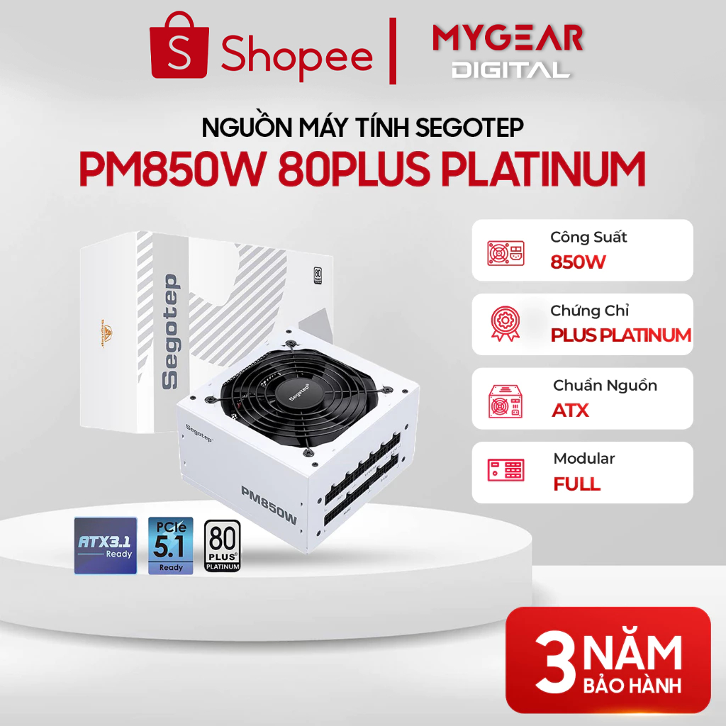 Nguồn Máy Tính Segotep AN650 PM850W 650-850W 80 Plus/ 80 Plus Platinum Black/ White - New Chính ...