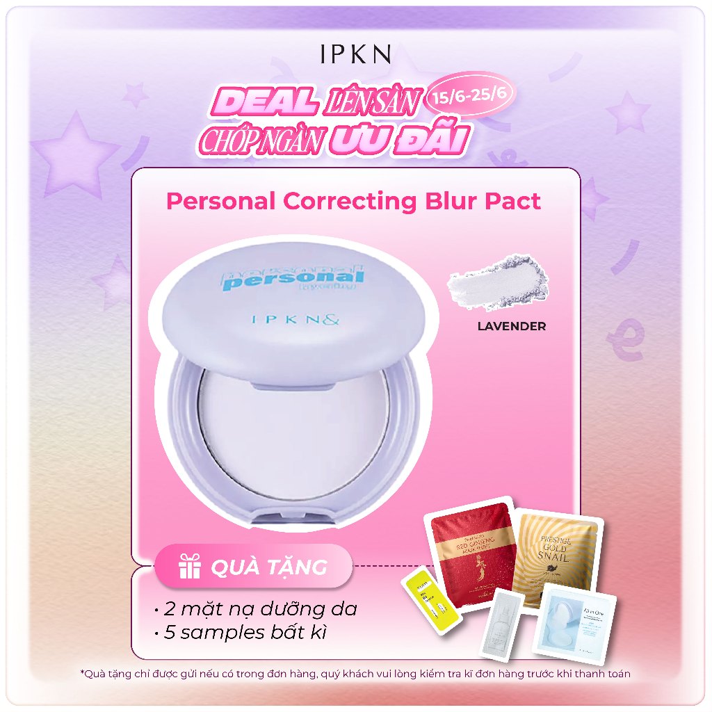 [TẶNG QUÀ] Phấn Phủ Nén Tím Daiso IPKN Personal Tone Correcting Blur Pact 5.5g | Shopee Việt Nam