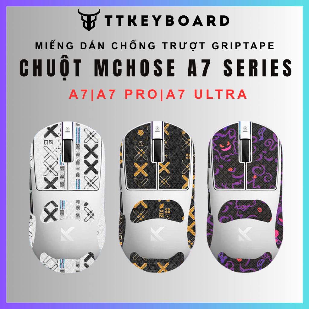 [Hỏa Tốc] Miếng Dán Chống Trượt | Grip Tape Chống Trượt Cho Chuột MCHOSE A7 A7/PRO/ULTRA ...