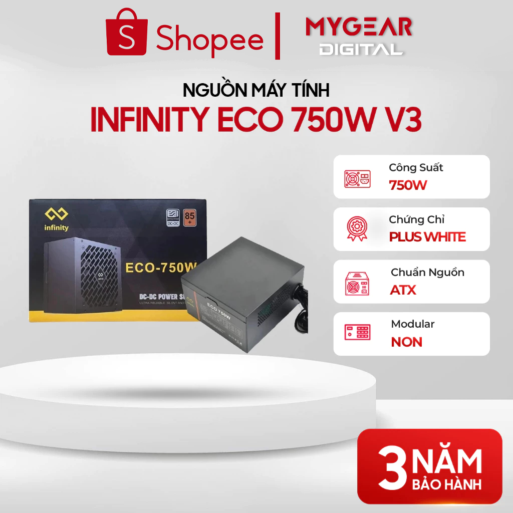 Nguồn máy tính PSU Infinity Eco V3 450W 550W 650W 750W (88% Efficiency) - New Chính Hãng ...