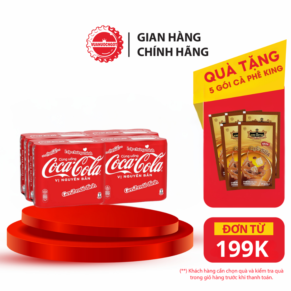 Thùng/Lốc 24 Lon Nước Giải Khát Coca-Cola Vị Nguyên Bản Original Lon 320ml Sale 7.7 Coca-Cola ...