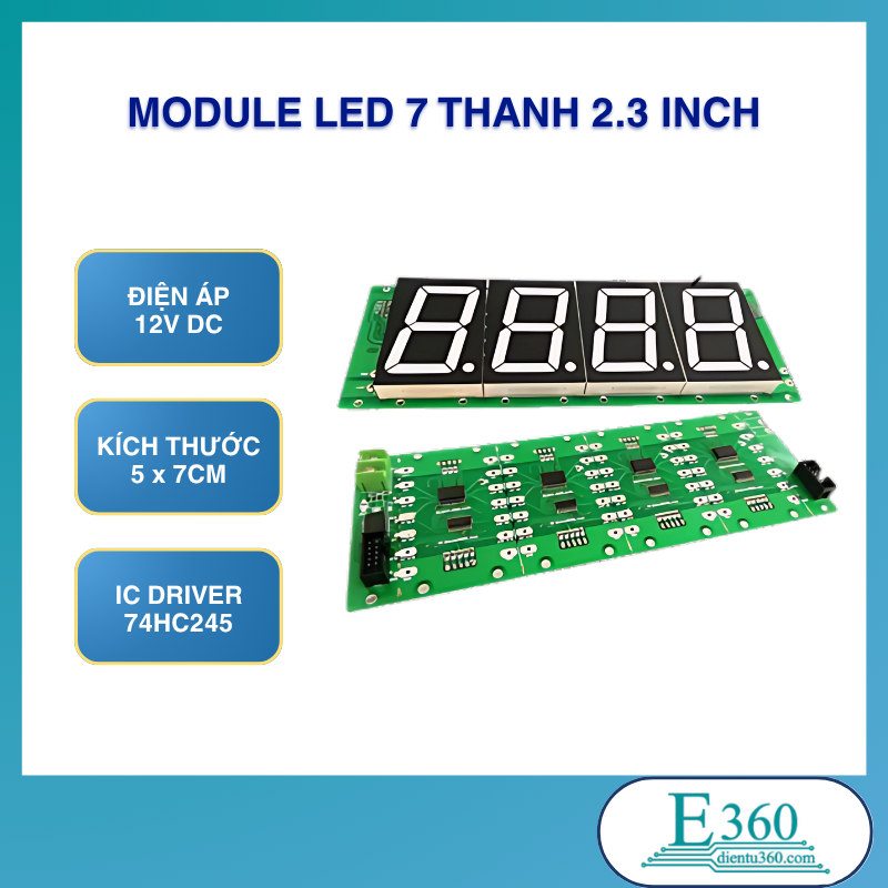 Module LED 7 Thanh 2.3 Inch Kích Thước 5x7cm | Shopee Việt Nam