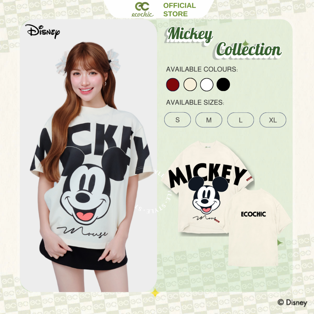 Áo Phông Oversize ECOCHIC x HÒA MINZY MICKEY VIBES Chính Hãng Bản Quyền Disney MICKEY COLLECTION ...
