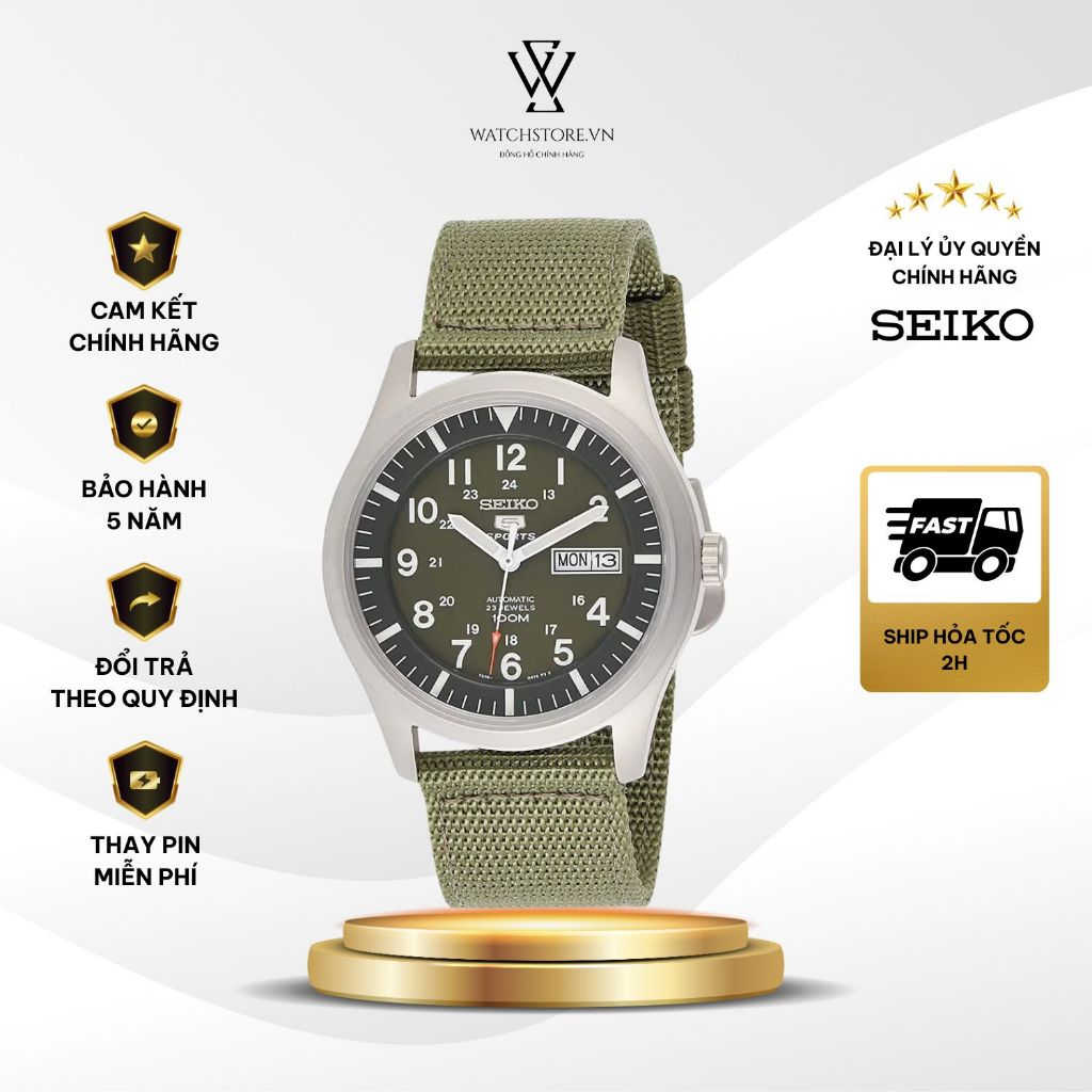 Đồng Hồ Seiko 5 Sport Nam SNZG09K1 kính Hardlex Crystal Size mặt 42mm ...