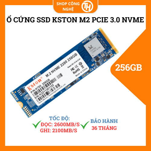 Ổ cứng SSD Kston K765 M.2 PCIe Gen3x4 NVMe 256GB dùng cho Laptop, PC ...