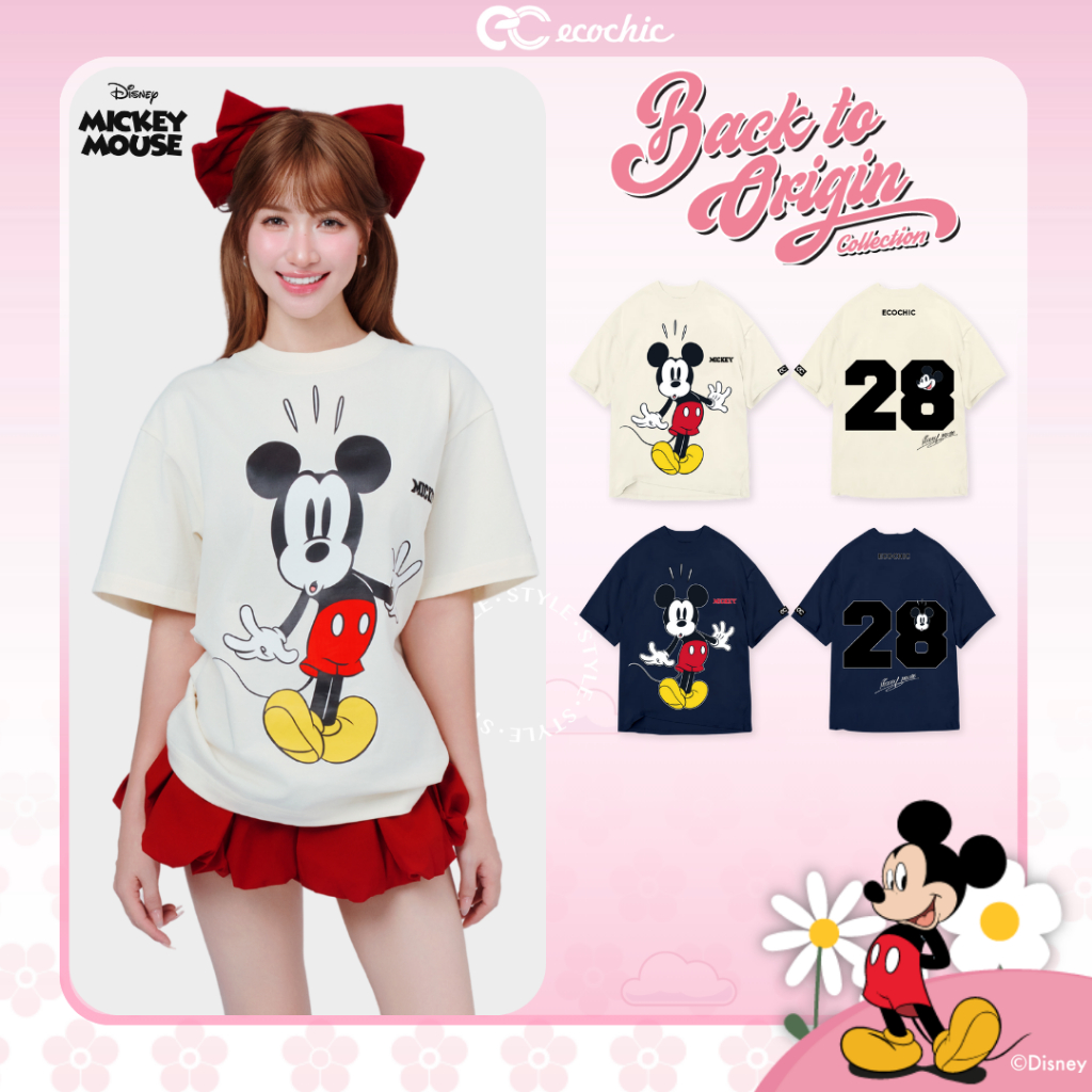 Áo Thun Oversize ECOCHIC MICKEY'S DELIGHT Chính Hãng Bản Quyền Disney MICKEY COLLECTION TS005 ...