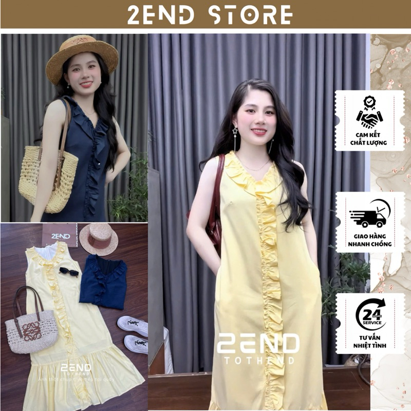 𝟐𝐄𝐍𝐃 | Váy Linen Premium sát nách dáng maxi dài đuôi cá (HÀNG GIỚI HẠN ...