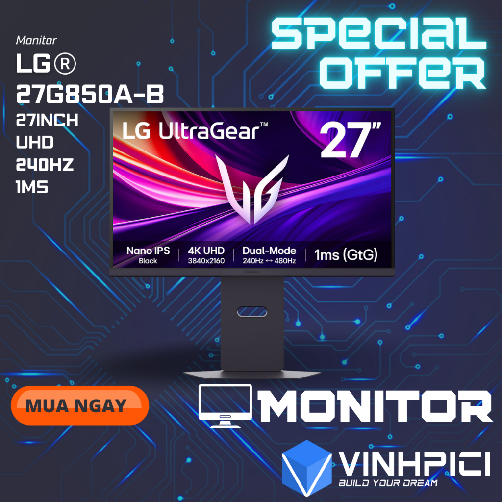 Màn hình LG 27G850A-B (27inch/4K/Nano-IPS/240Hz/1ms) | Shopee Việt Nam
