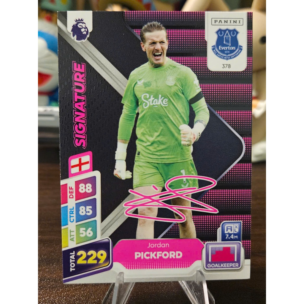 Thẻ SIGNATURE Jordan Pickford Panini Plus Premier League 2024/2025 ...