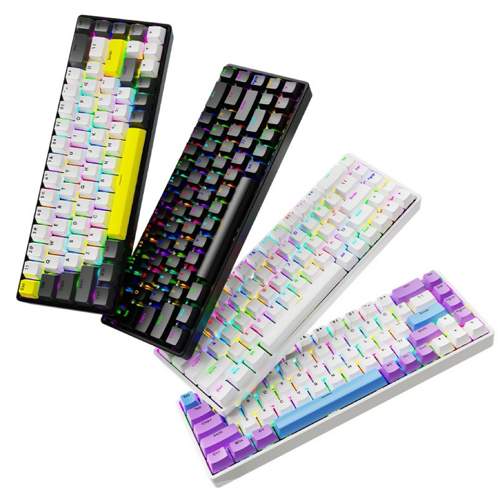 Bàn phím cơ không dây AK68 Pro | 3 mode | Led RGB | Plate kim loại ...