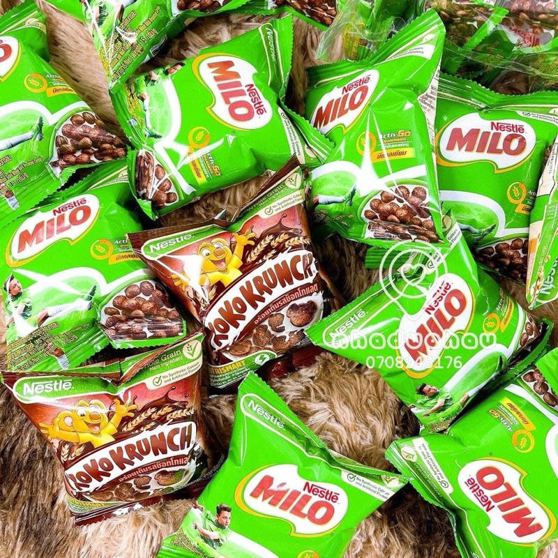 Snack Bim bim ngũ cốc milo Thái bịch 12 gói giàu dưỡng chất, Snack Ngũ ...