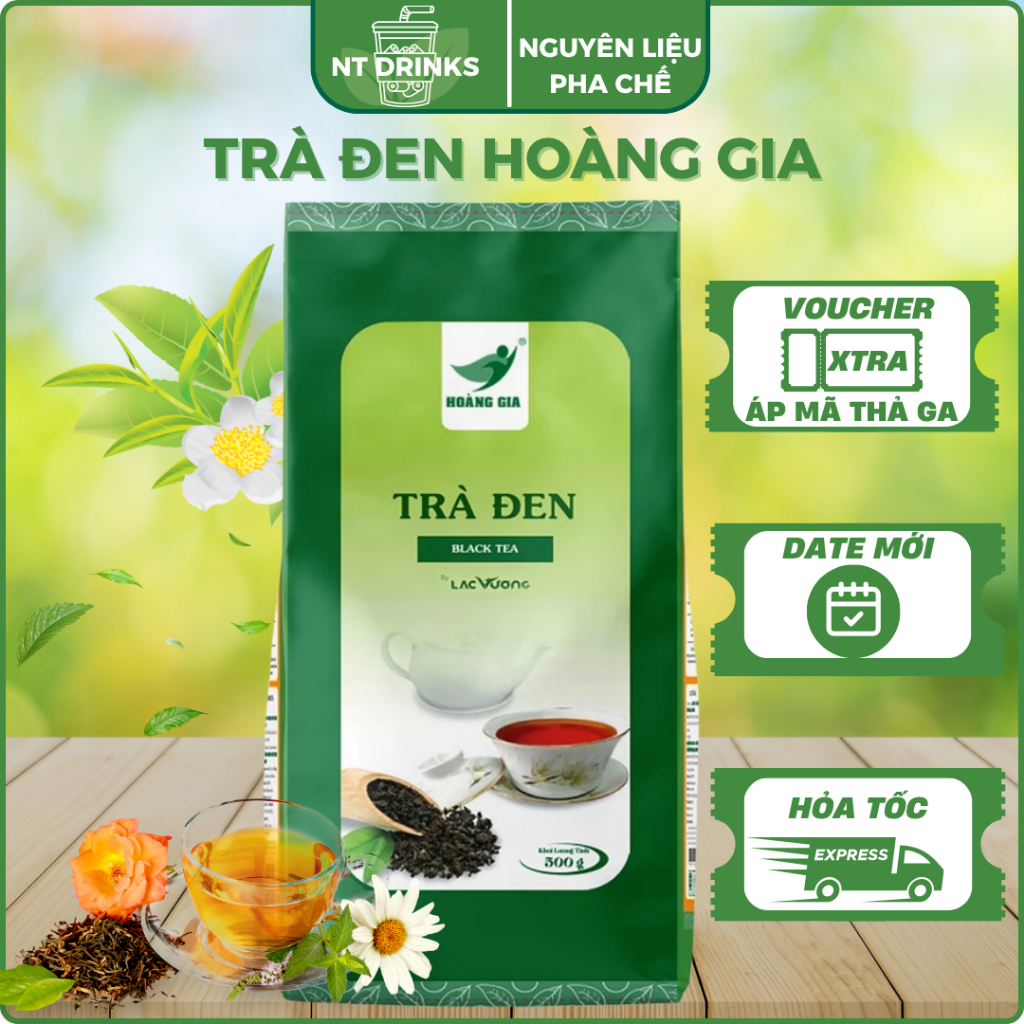 Trà đen hoàng gia gói 500g, trà đen pha trà sữa, trà hoàng gia, lục trà ...