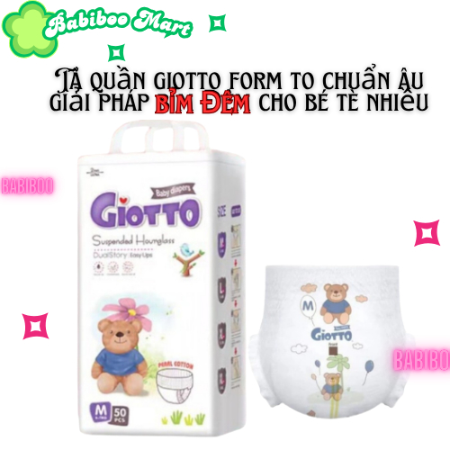 Tã quần Giotto form bo mông, form to chuẩn Âu, mềm mại thấm hút tốt ...