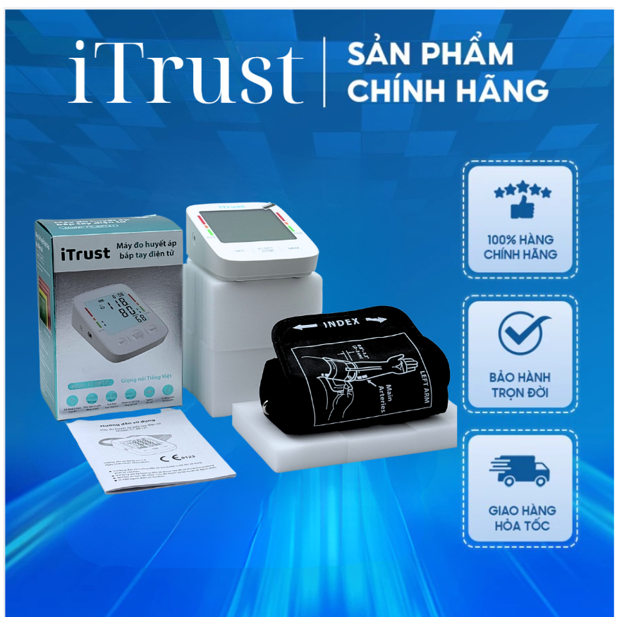 [Chính hãng] Máy đo huyết áp bắp tay iTrust BP121, màn hình led lớn, tấm nền sáng, bảo hành 3 ...