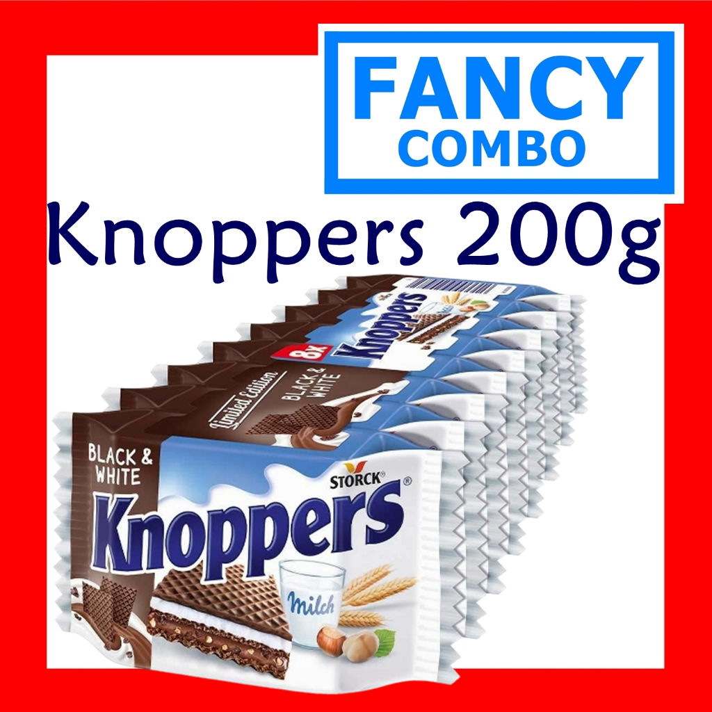 8 x 25g Knoppers Black & White 🇩🇪🍫 / Lotus Biscoff, Marou, Toffifee ...