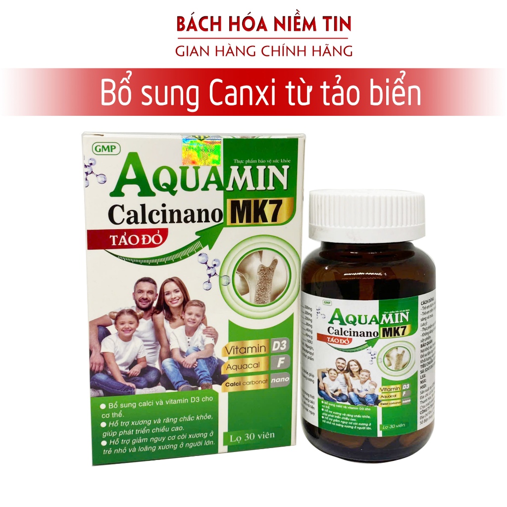 Canxi Aquamin F - Calci từ tảo biển Phát triển hệ xương, chắc khỏe xương, giảm loãng xương - Hộp ...