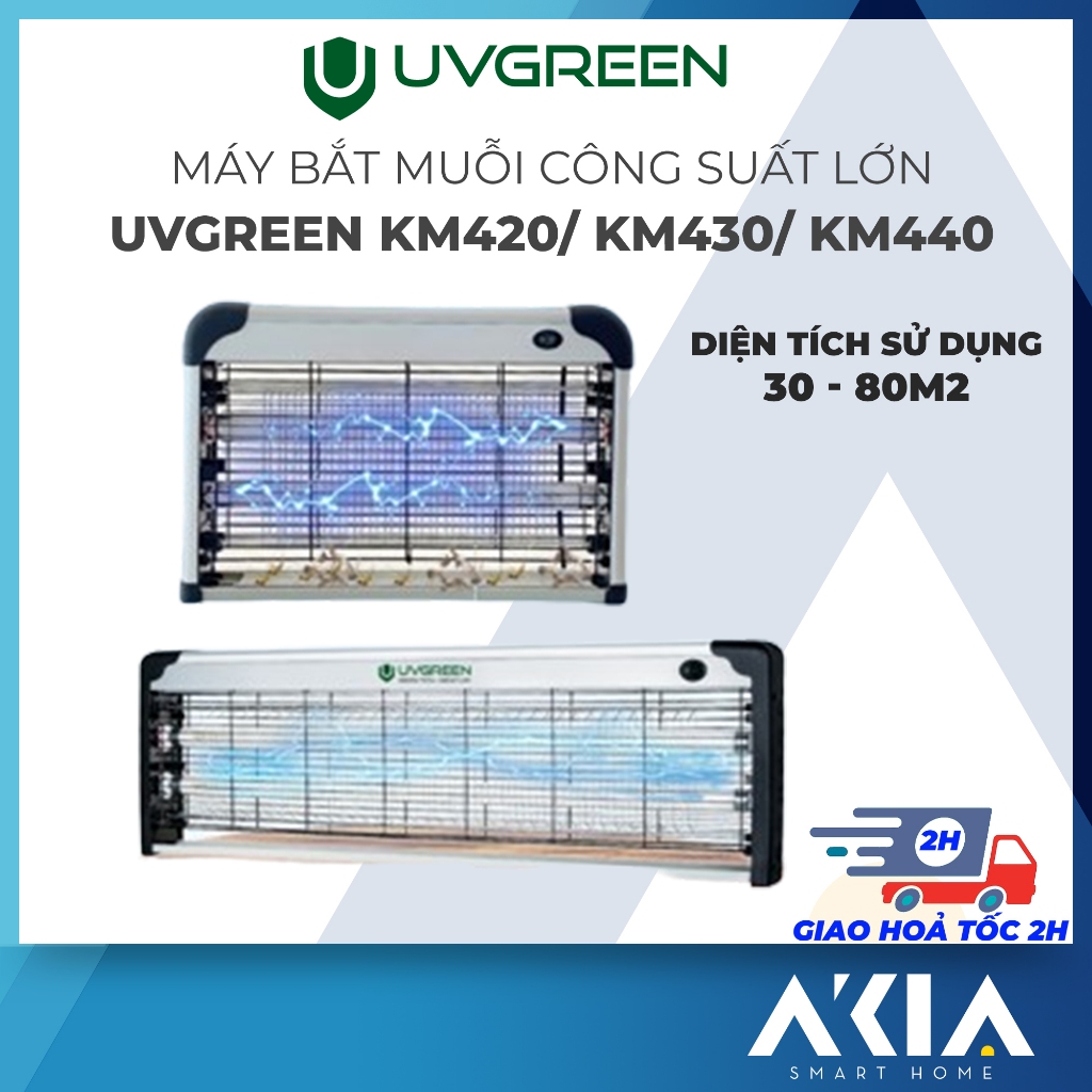 Máy bắt muỗi, ruồi và côn trùng UVGREEN KM420/ KM430/ KM440 – Công suất 20-40W, BH 12 tháng ...