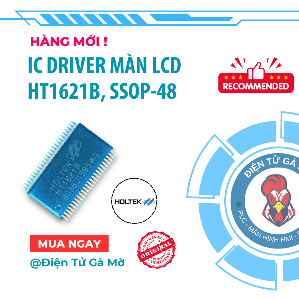 [1 CON] IC Driver Màn LCD, HT1621B SSOP-48 Mới Chính Hãng HOLTEK 100% ...