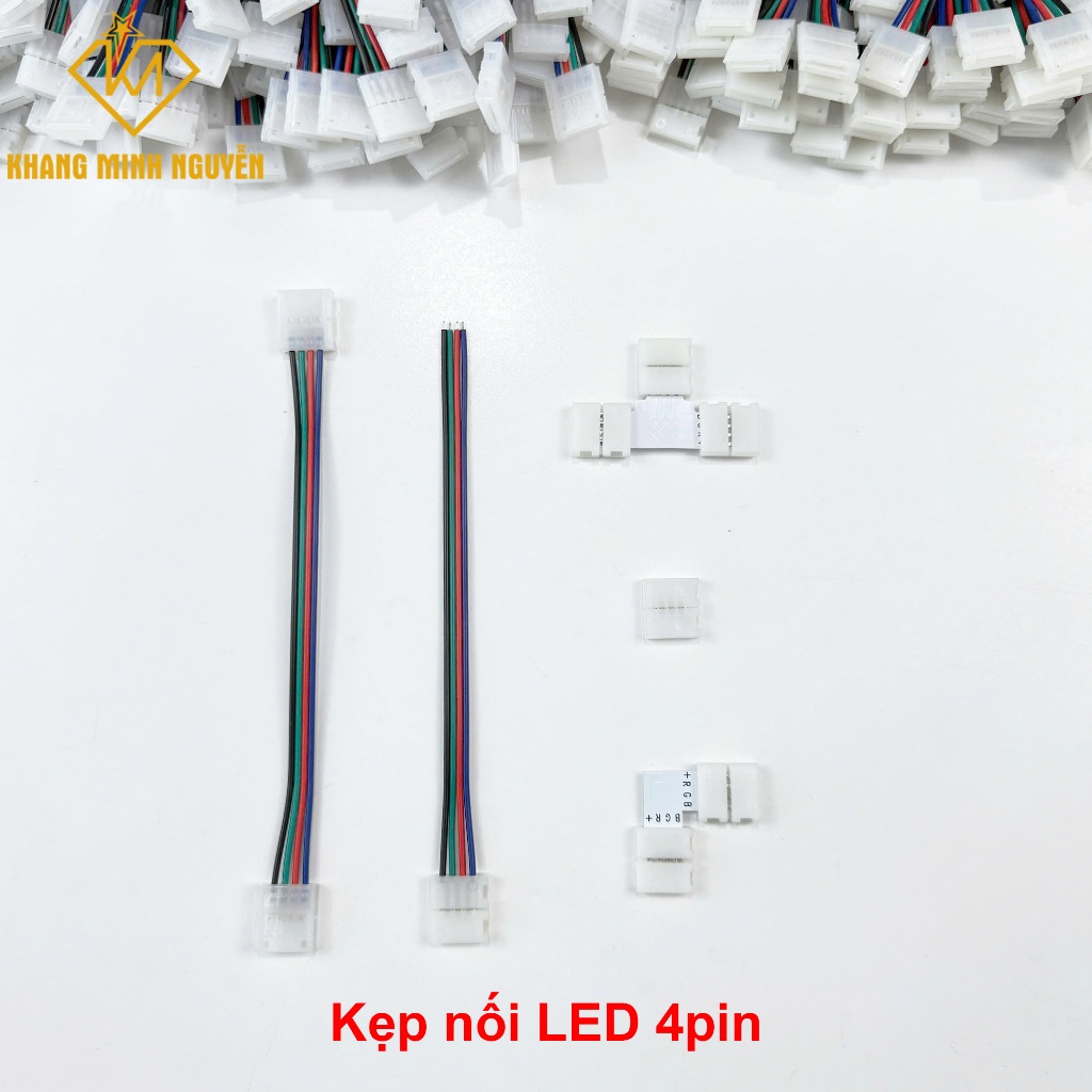 Đầu nối LED RGB 4pin, kẹp nối LED dây RGB 4pin 5V-48V - không dây, có dây, góc L, ngã 3 chữ T ...