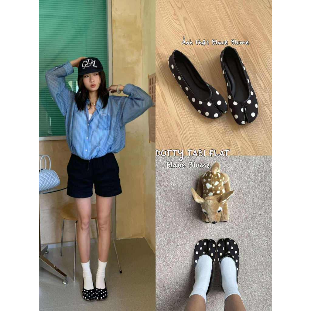 𝐁𝐥𝐚𝐮𝐞𝐁𝐥𝐮𝐦𝐞🦋 DOTTY TABI FLAT –made by Blaue Blume -Giày tabi shoes độc ...