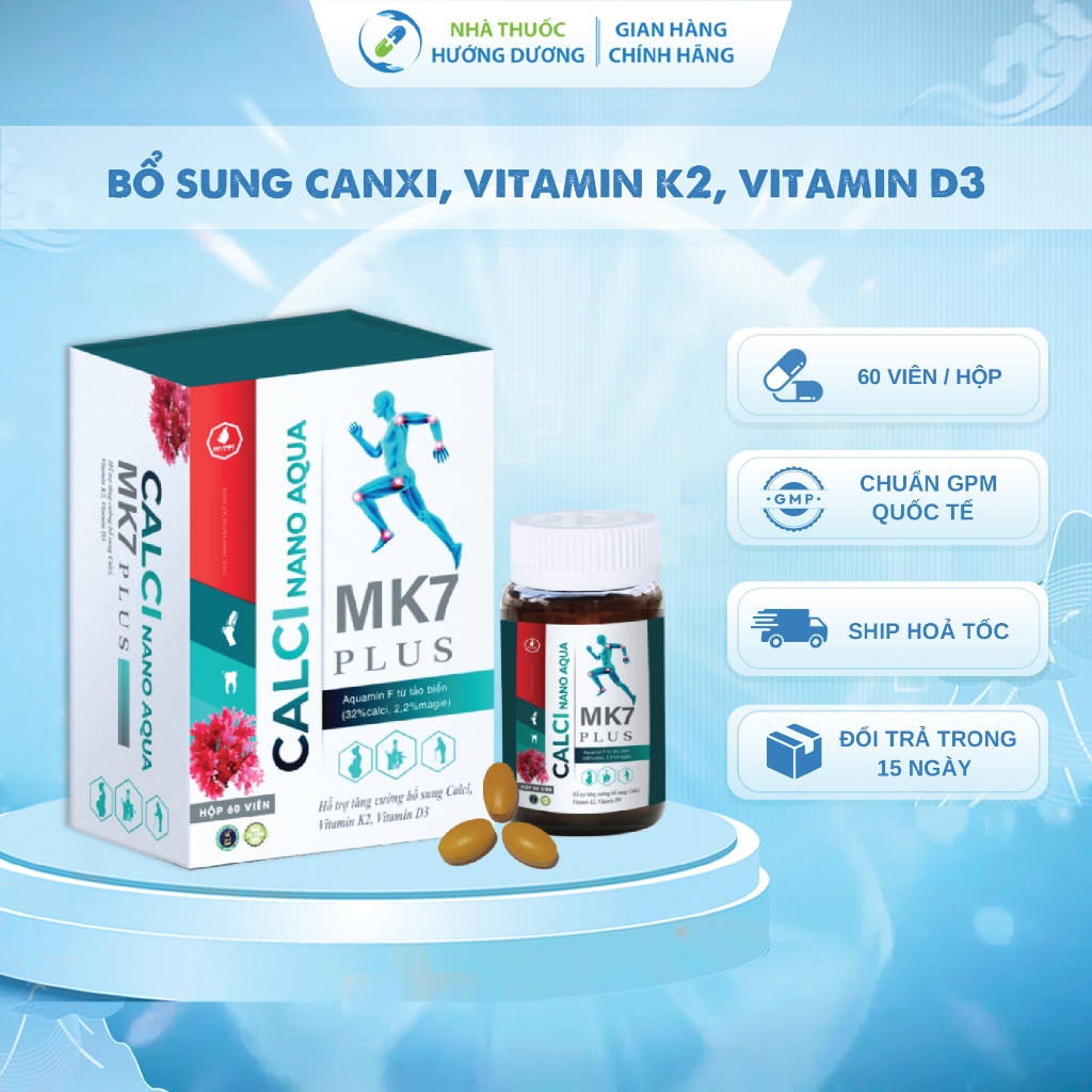 Viên Uống Canxi CAlCI MK7 PLUS Vitamin D3, Vitamin K2 Cho Cả Gia Đình ...