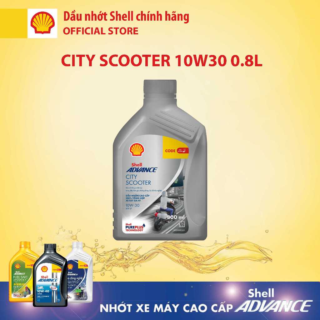 [Xe ga 0.8L] Dầu nhớt xe máy cao cấp 4T Shell Advance CITY SCOOTER ...