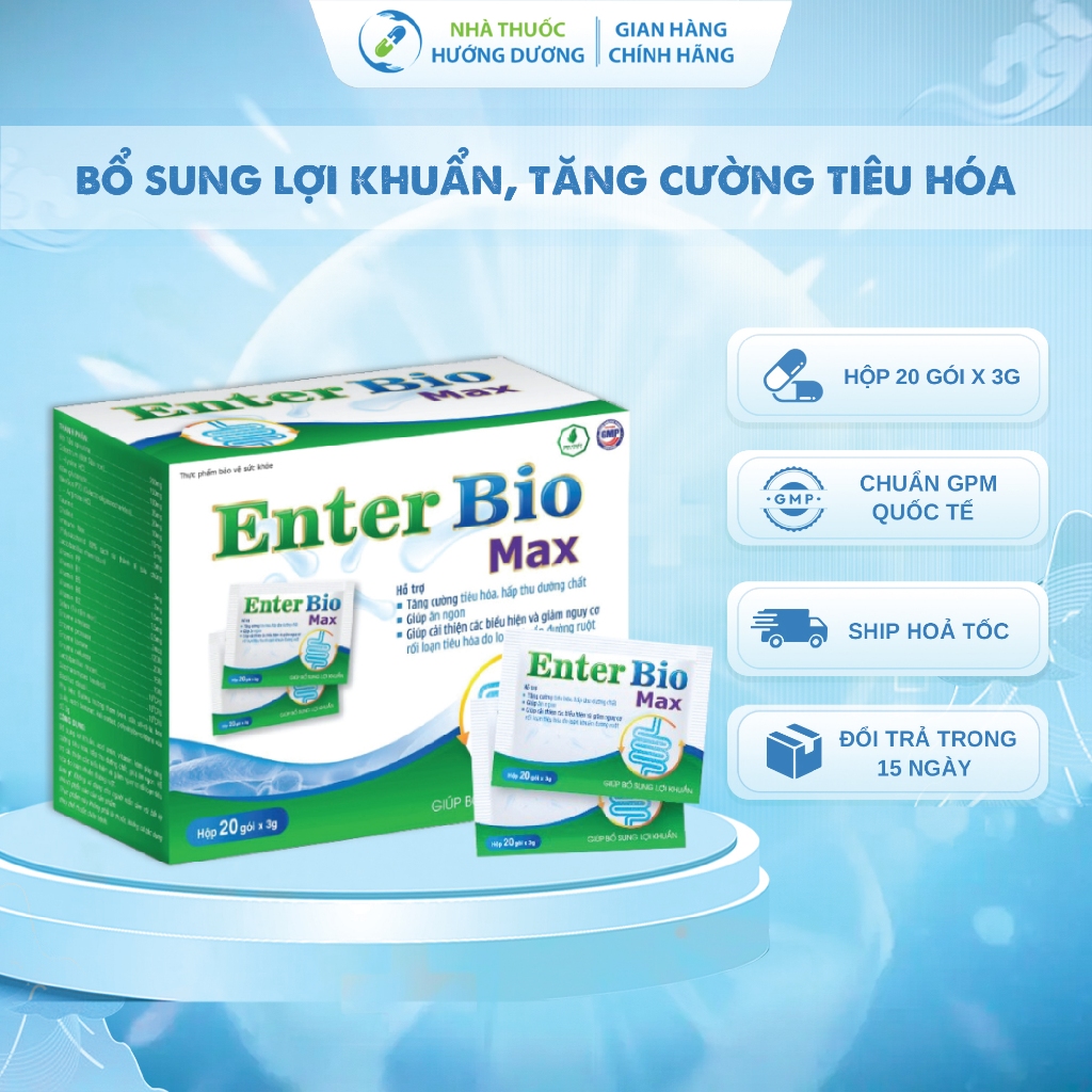 Men Tiêu Hóa ENTER BIO MAX Hỗ Trợ Tăng Cường Tiêu Hóa, Giúp Bổ Sung Lợi ...