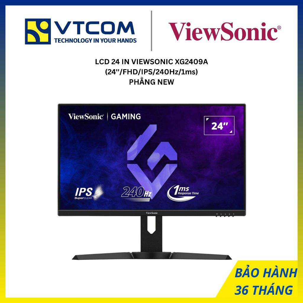 MÀN HÌNH LCD 24 INCH VIEWSONIC XG2409A (24 INCH/ FHD/ IPS/ 240Hz/ 1ms ...