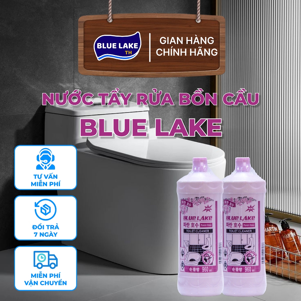Thùng 12 Chai Nước Tẩy Bồn Cầu Blue Lake 1000ml - Khử Vết Ố Vàng Trong ...