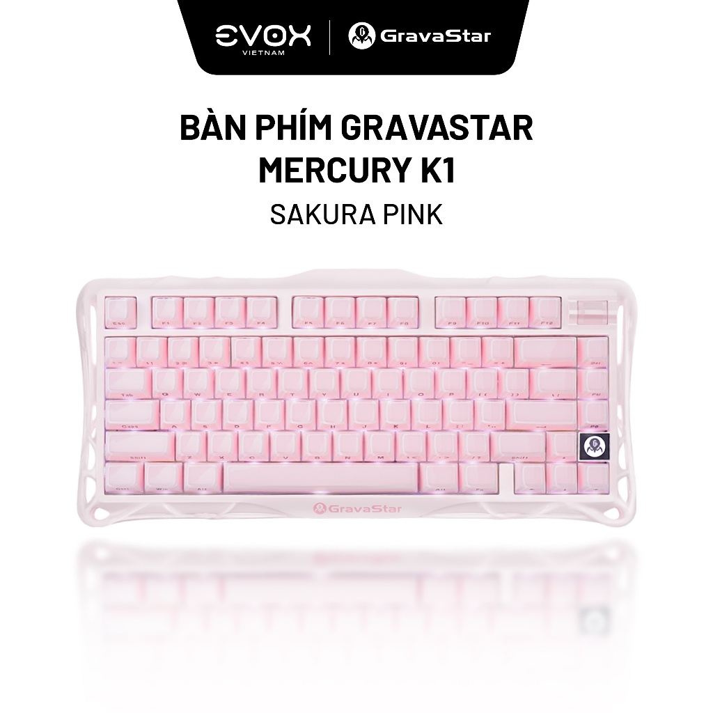 Bàn phím Gaming Gravastar Mercury K1 Special Edition - Sakura Pink ...