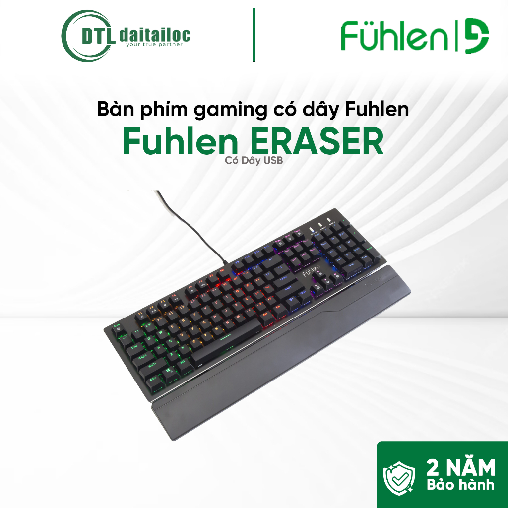Bàn phím cơ Fuhlen Eraser Black |Chính Hãng | Bảo Hành 24 Tháng ...
