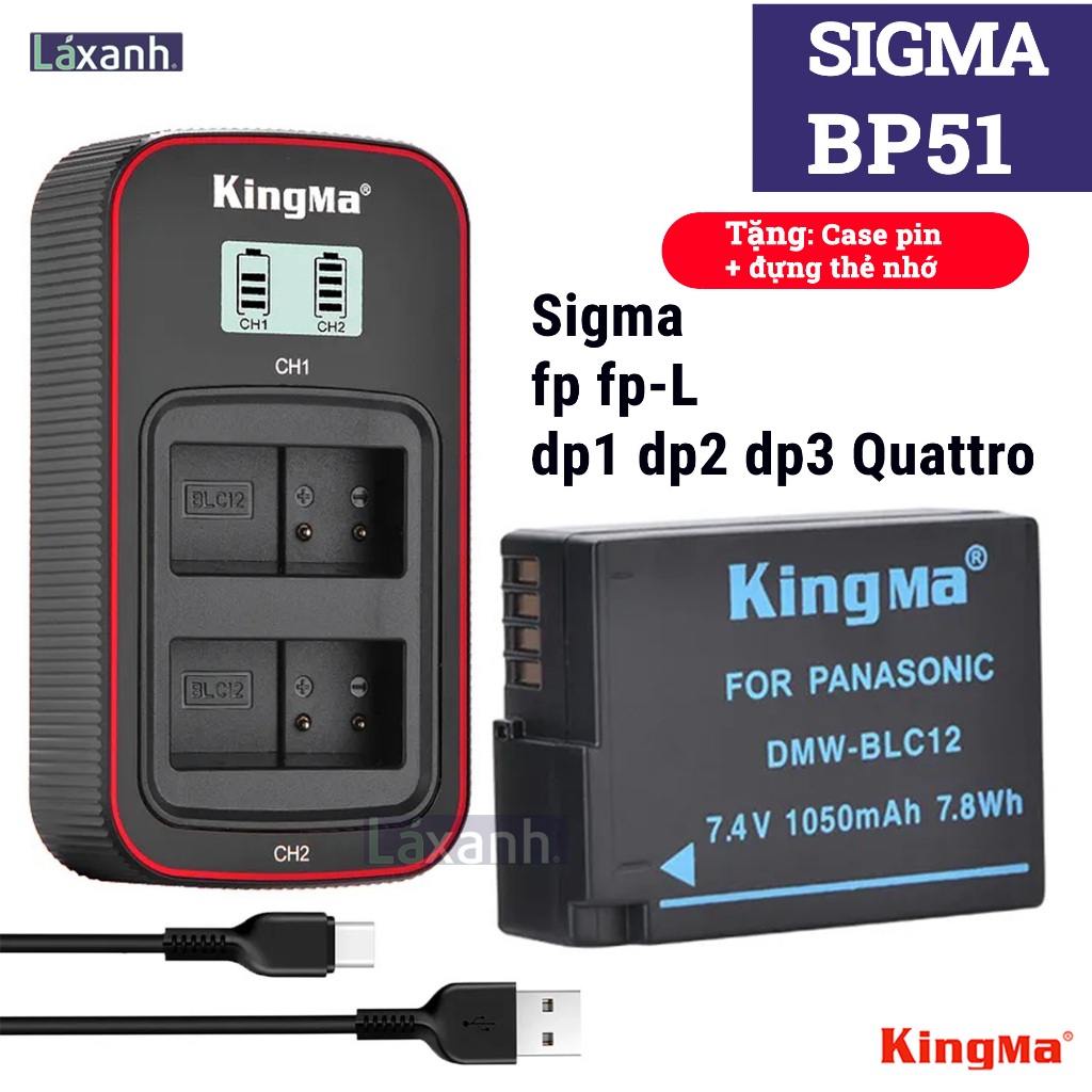 Sigma BP-51 | Pin và Dock sạc máy ảnh Kingma SIGMA fp dp1 dp2 dp3 ...
