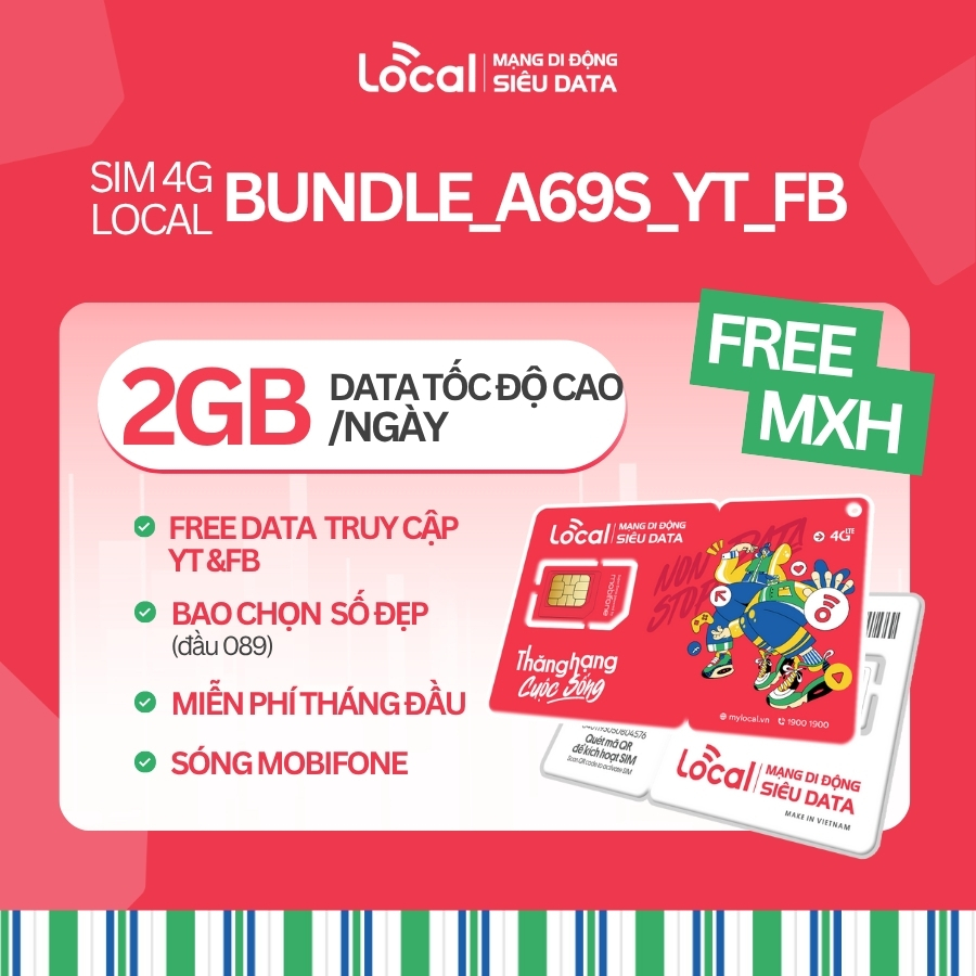 Sim Data 4G-5G Local BUNDLE Free YT và FB Không Giới Hạn Kích Hoạt Tại ...