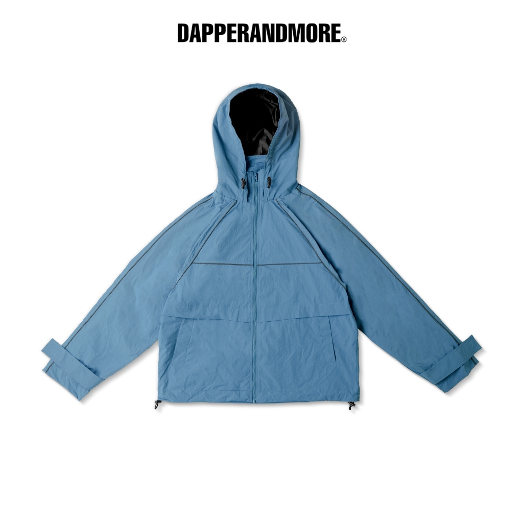 Áo Khoác Gió DAPPERANDMORE Basic Line Windbreaker Jacket Vải Dù 2 Lớp Đính Tag Kim Loại - Blue ...