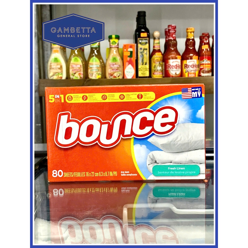 Giấy Thơm dùng cho Máy Sấy Bounce Fresh Linen 5 in 1 80 Dryer Sheets ...