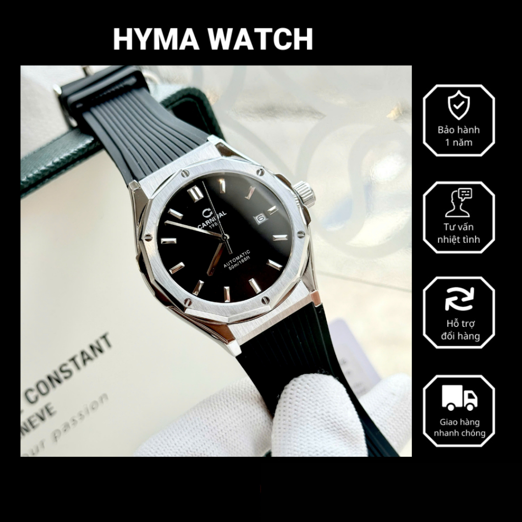 Đồng hồ Nam Carnival 1986 8168G Máy cơ cao cấp Bảo hành 5 năm Hyma Watch | Shopee Việt Nam