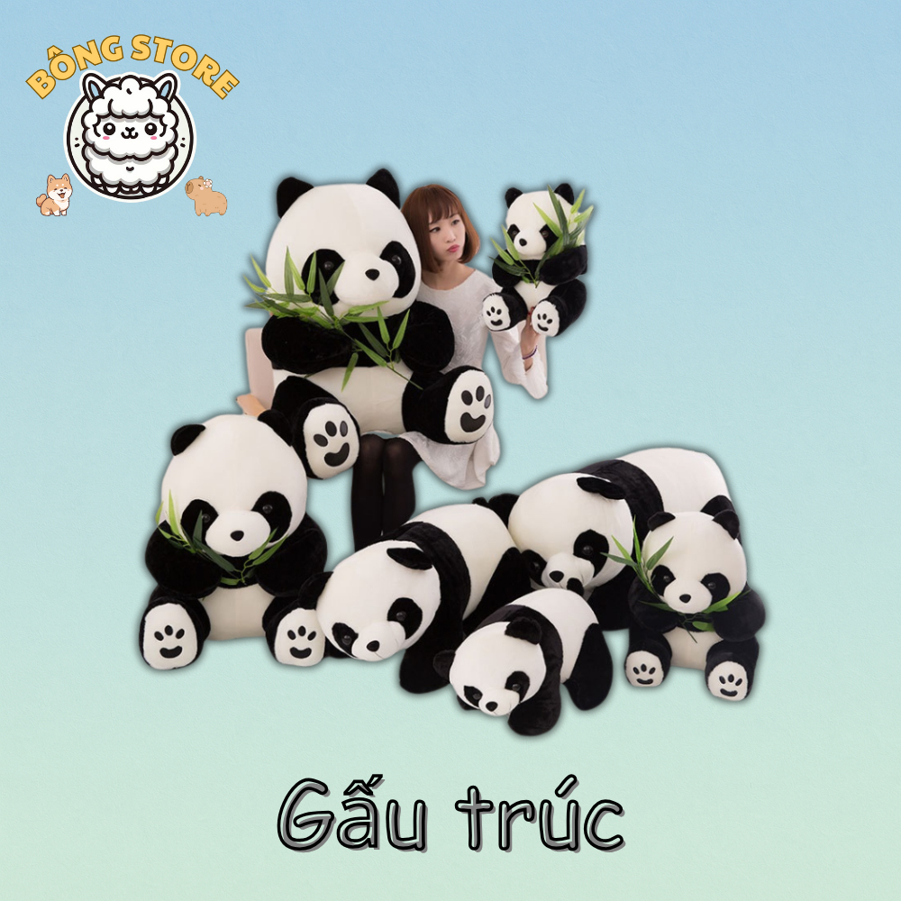 Gấu bông Gấu Trúc Panda vô tri dễ thương mềm mại đáng yêu Thú nhồi bông ...